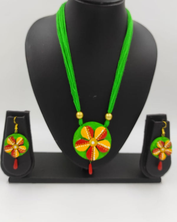 parrot green 3D look set - Sahaj by Sangeeta Kamboj